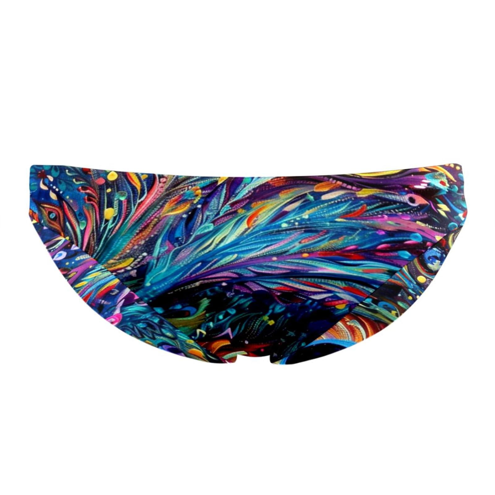 Swim Jammers For Men Mens Bikini Swimwear Modern Art Blue Peacock
