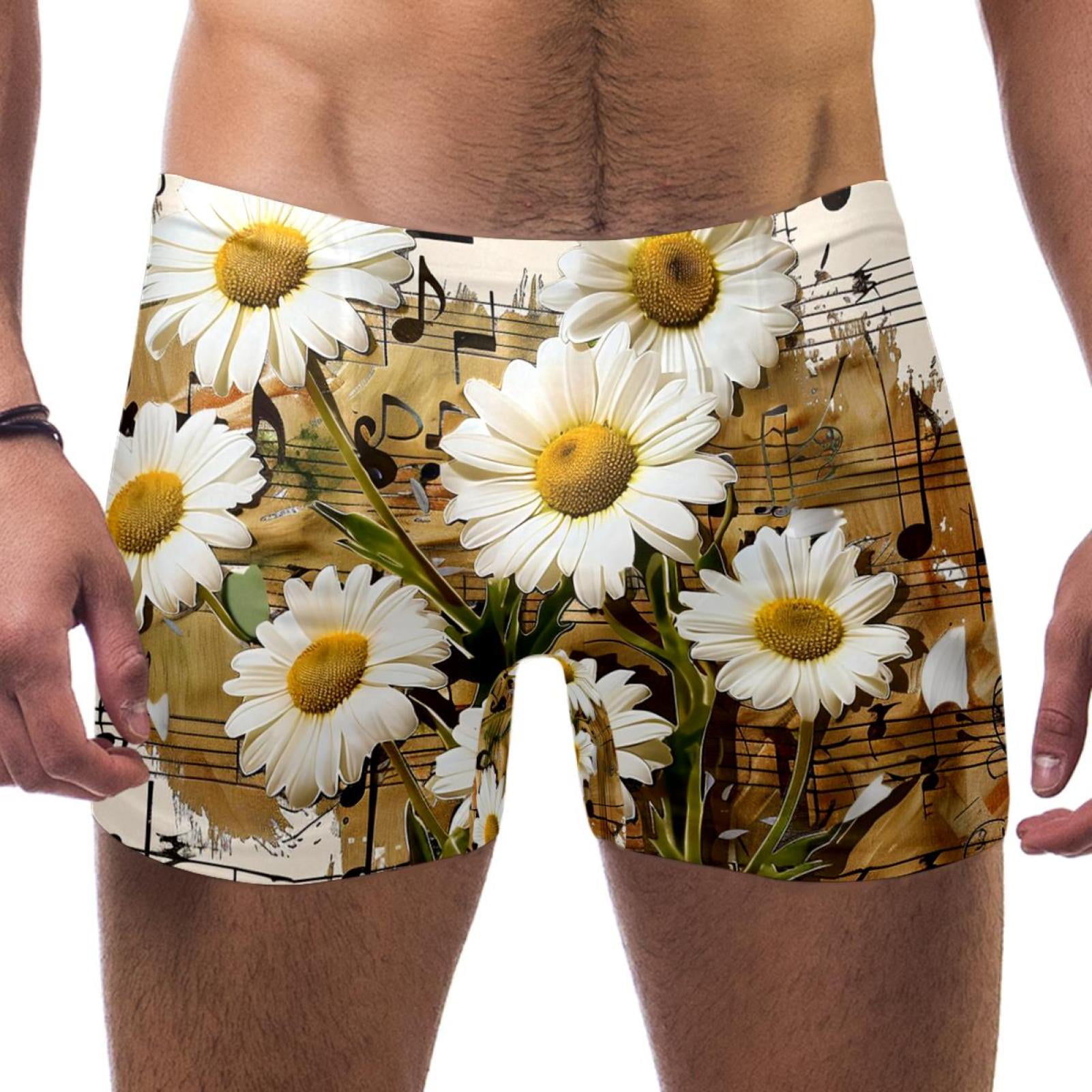 Swim Jammers for Men, Mens Jammers for Swimming, Music Notes Daisy ...