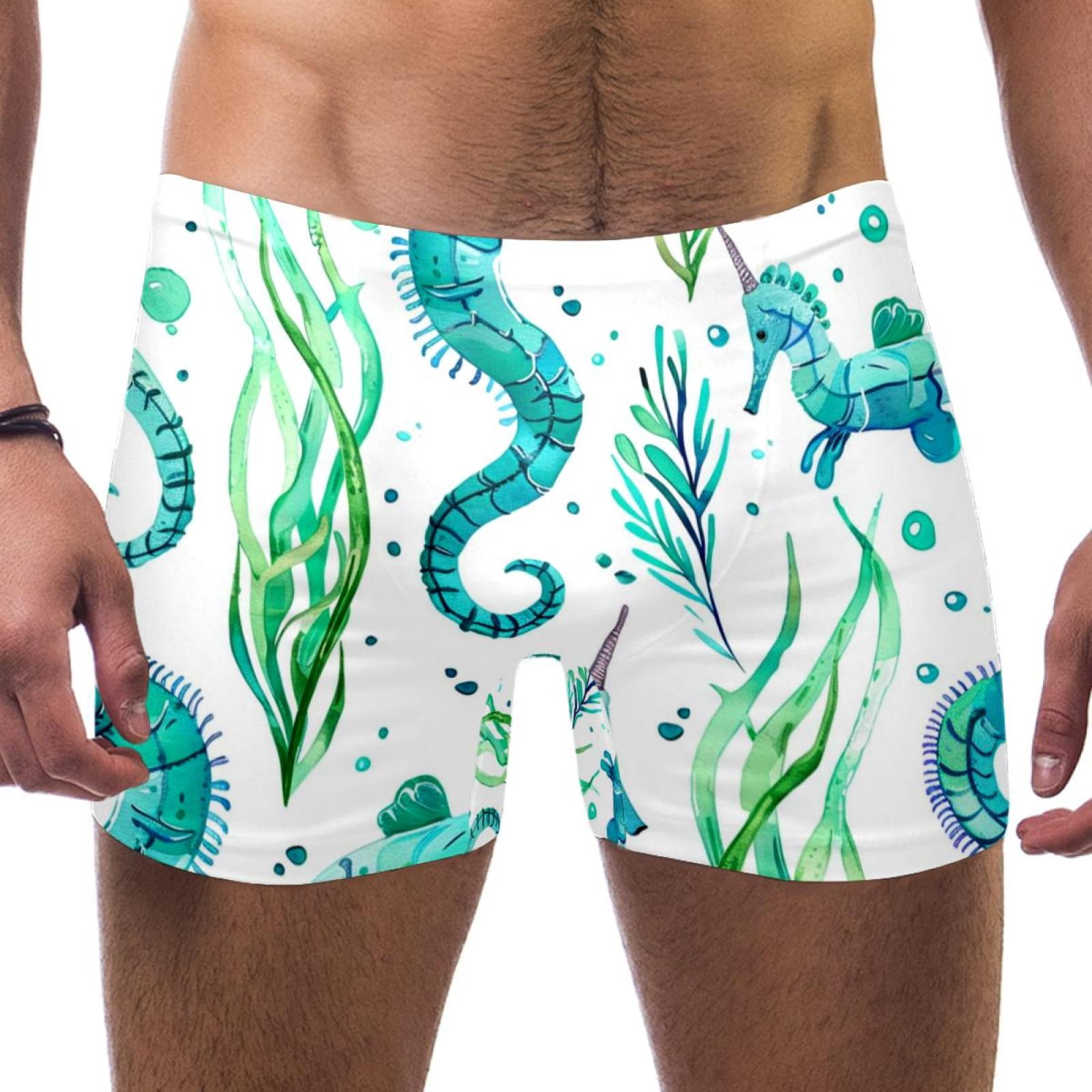 Swim Jammers for Men, Mens Jammers for Swimming, Seahorse Seashell ...