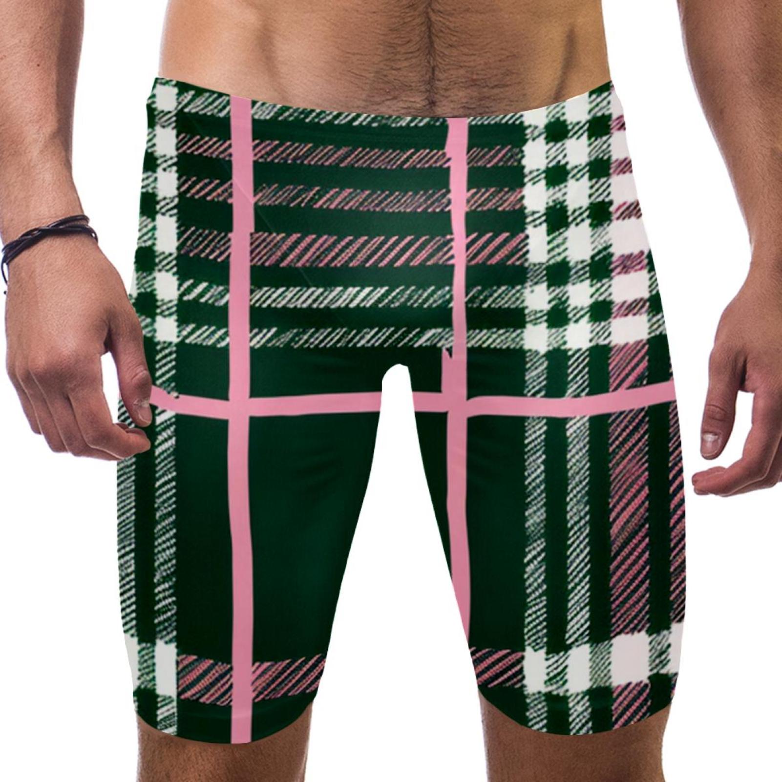 Swim Jammers for Men, Mens Swim Jammers, Green Line Stripes Vintage ...