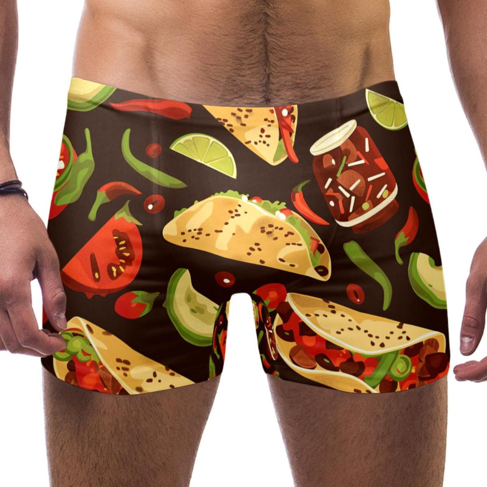 Swim Jammers for Men, Mens Swim Jammers, Mexican Food Taco Chicken Taco ...