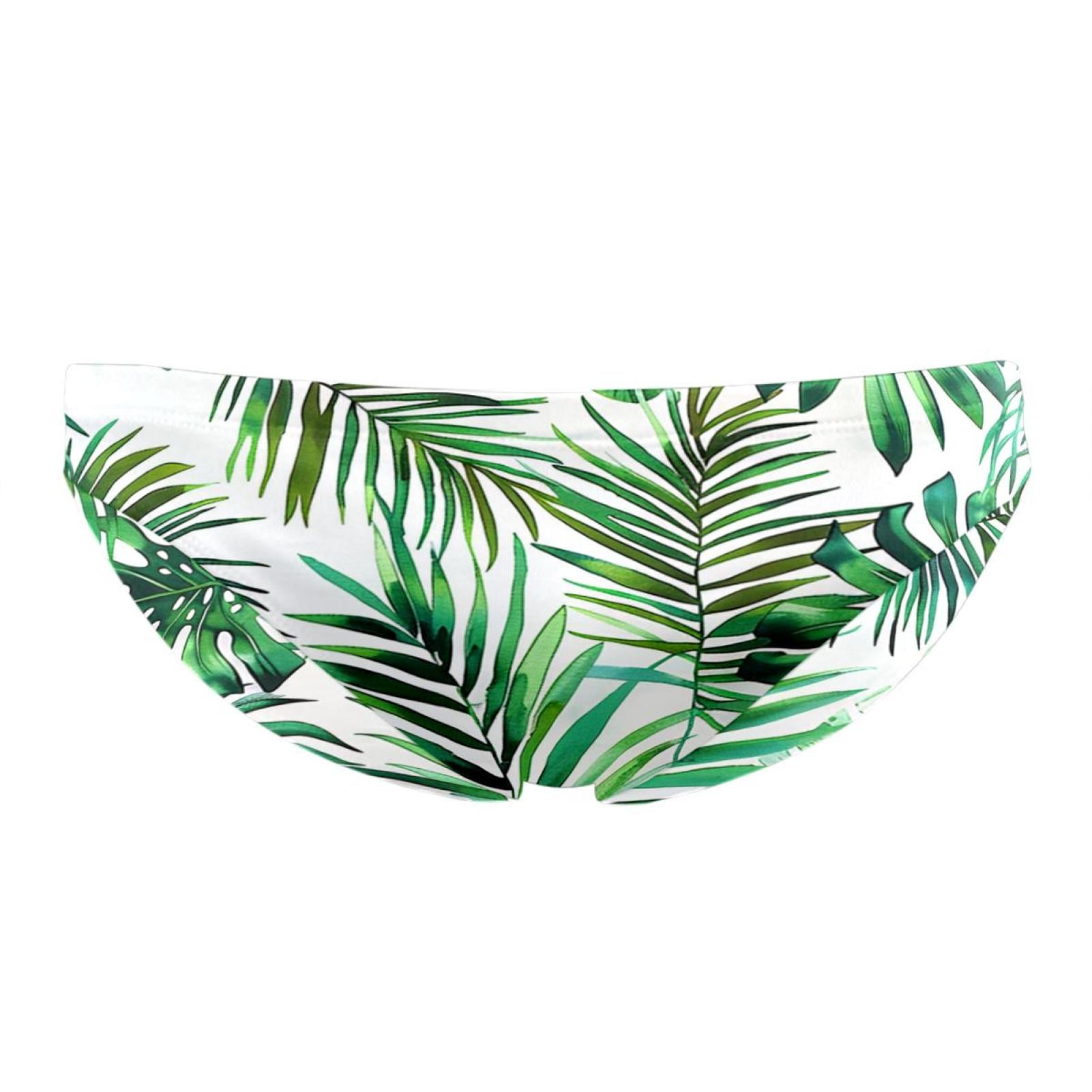 Swim Jammers For Men Swim Briefs For Men Green Palm Leaf Tropical