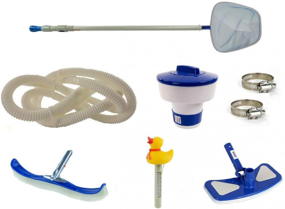 Swim N Play Deluxe Above Ground Pool Cleaning Kit with Skimmer ...