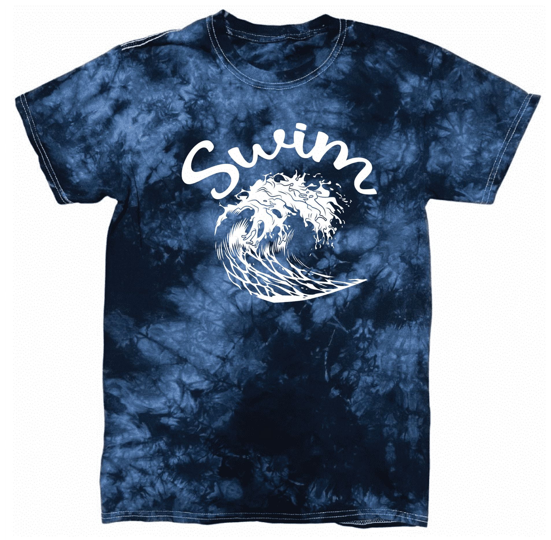 Swim Ocean Wave T-Shirt Surfer Beach Tie Dye Tee - Walmart.com