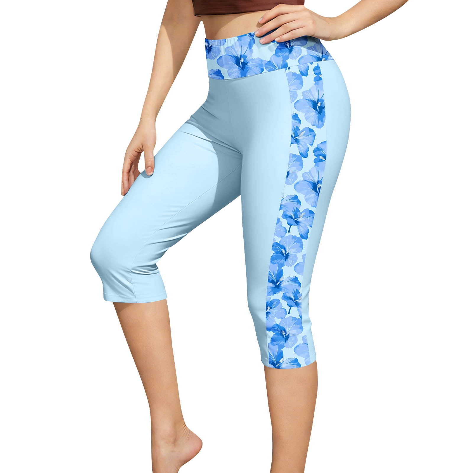 Swim Pants for Women Swim Capris High Waisted Sun Protection UPF 50 ...