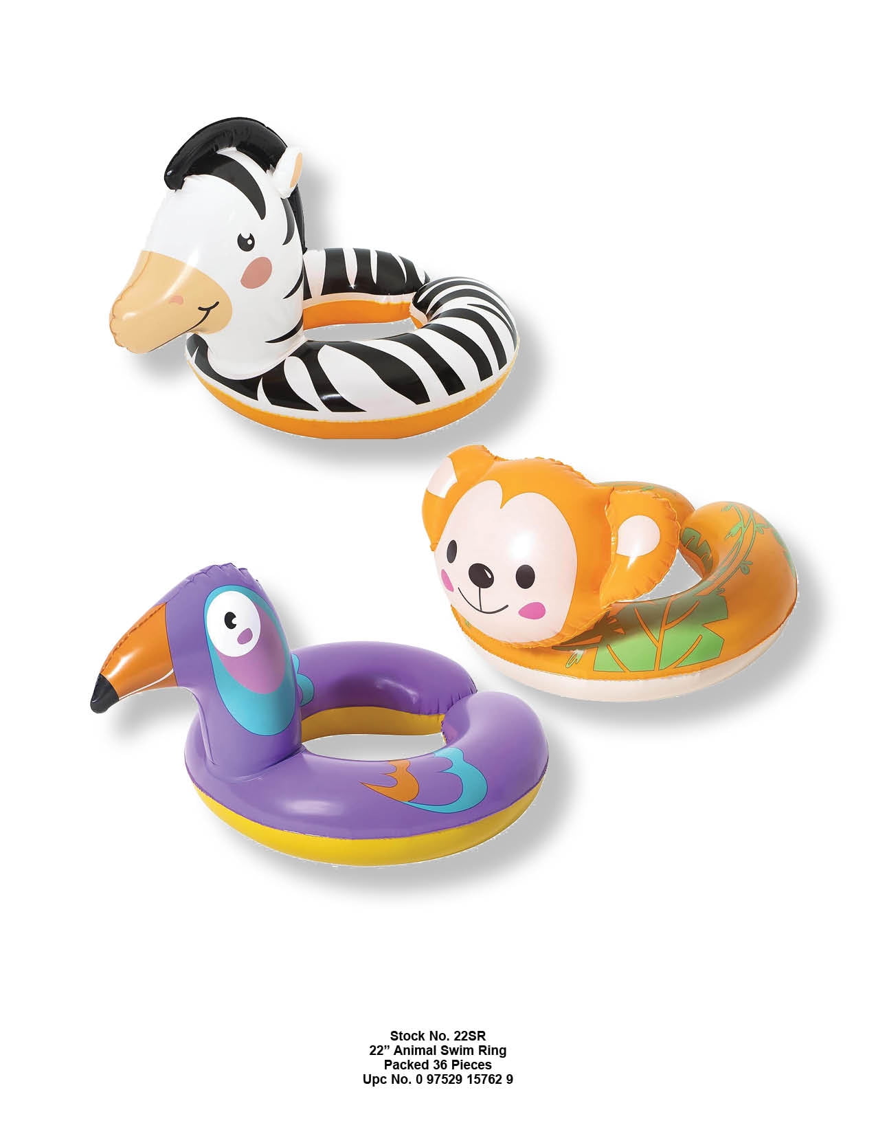 SurfGear George Marshall Kid's 22" Animal Swim Ring, Multicolor ...