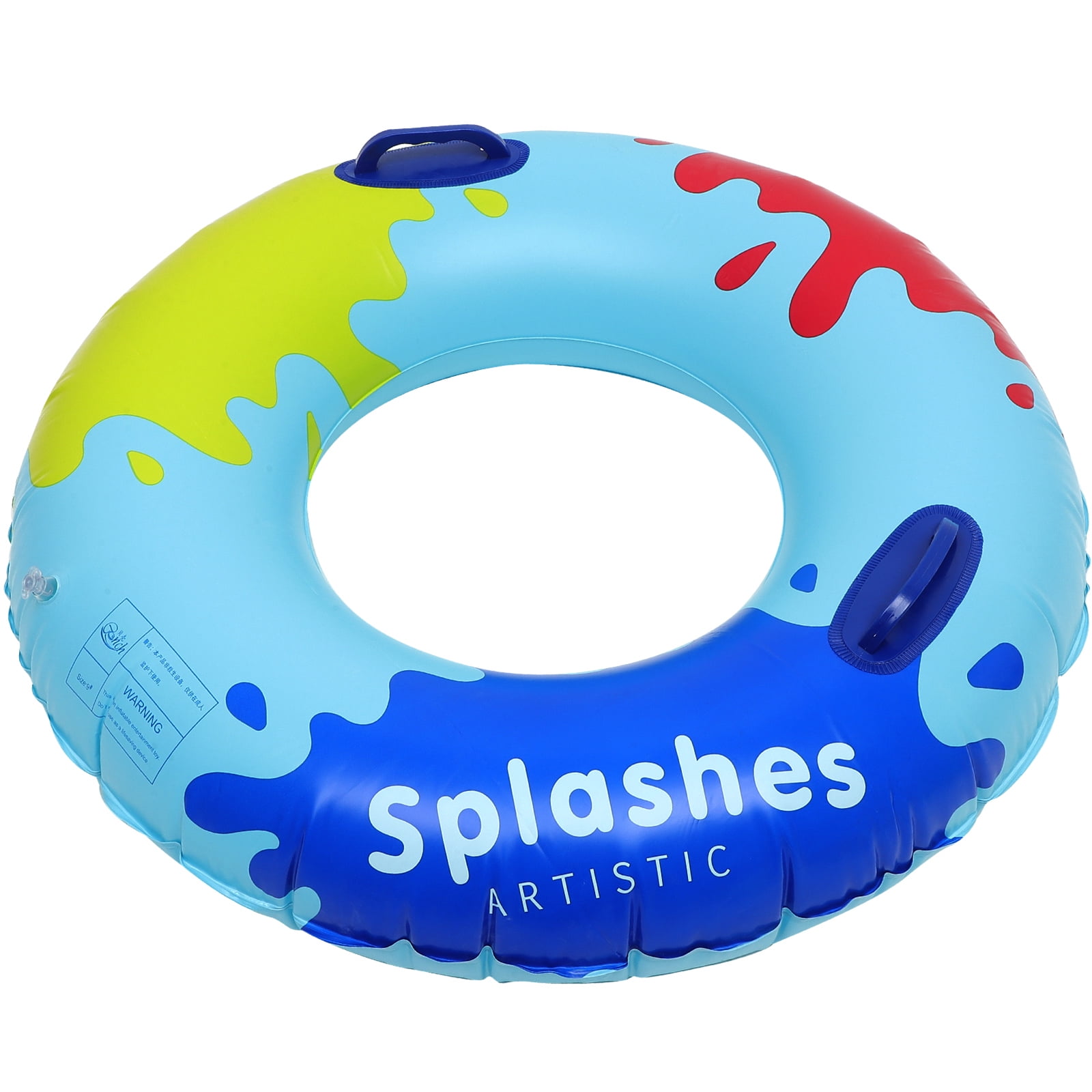 Swim Ring with Handle Pool Float Floats Tubes Inflatable Portable Pvc ...