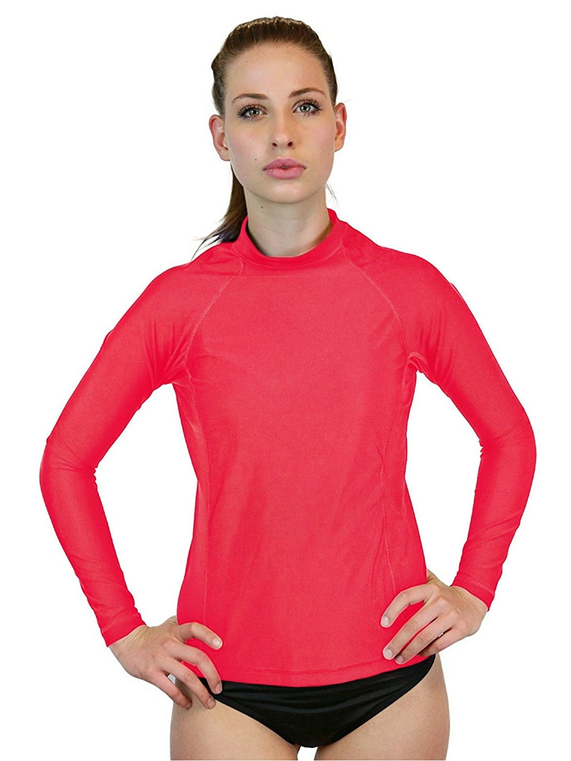 Swim Shirt For Women - Long Sleeve Rash Guard Top With UV 50 Skin / Sun ...