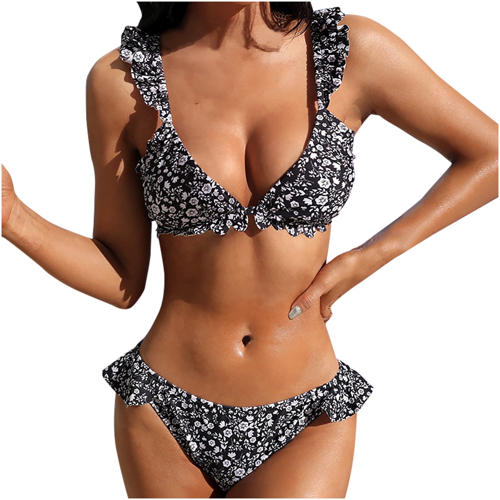 Swim Skirts For Women Tankini Bottoms Drawstring High Waisted Shorts Tummy Ruched Swimsuits