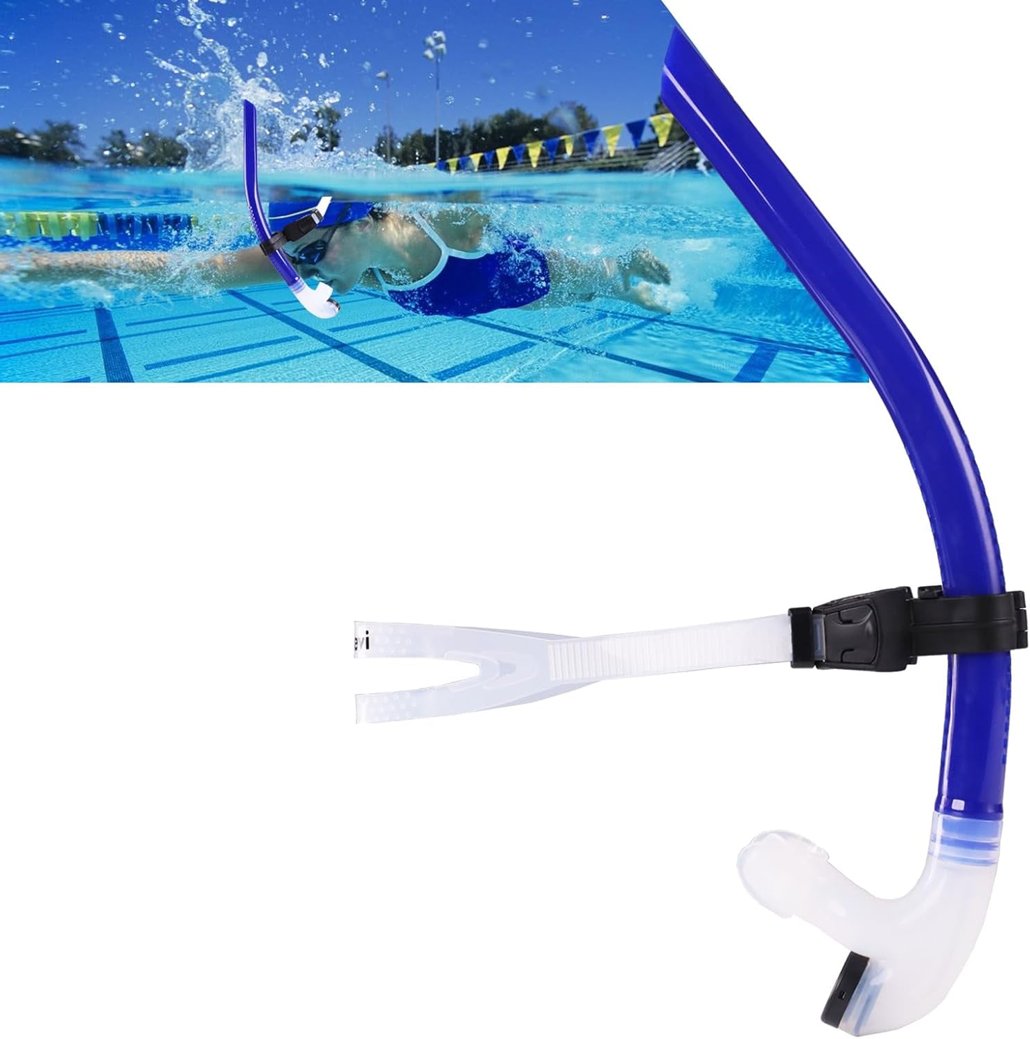 Swim Snorkel for Lap Swimming,Adult Swimmers Snorkeling Gear for ...