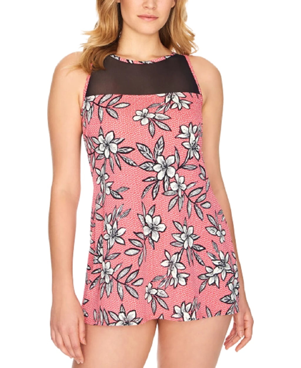 Swim Solutions Womens Catalina Mesh Swim Dress;14 - Walmart.com