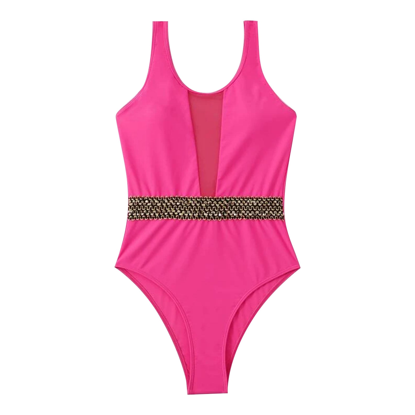 Swim Suits For Women 2024 1 Piece Swims Summer Swimming V Neck Bikini