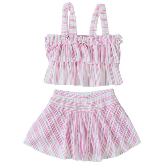 Swim Suits for Toddler Girls 2026 Two Piece Striped Shorts Swimming ...