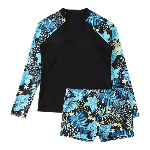 Swim Suits for Women 2026 Two Piece Rash Guard Long Sleeve Swimsuits ...