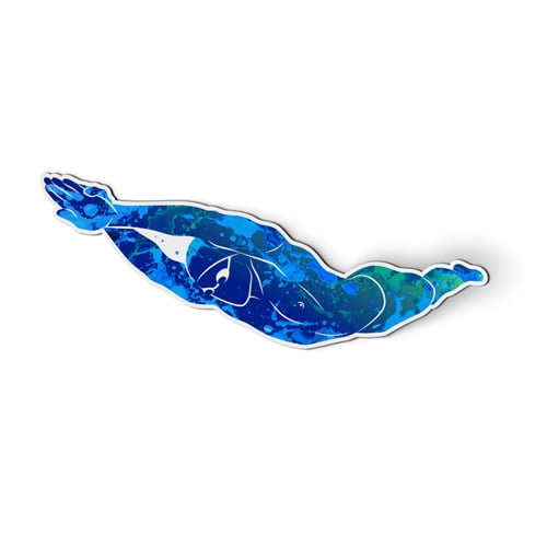 Swim Swimmer - 5" Magnet for Car Locker Refrigerator - Walmart.com
