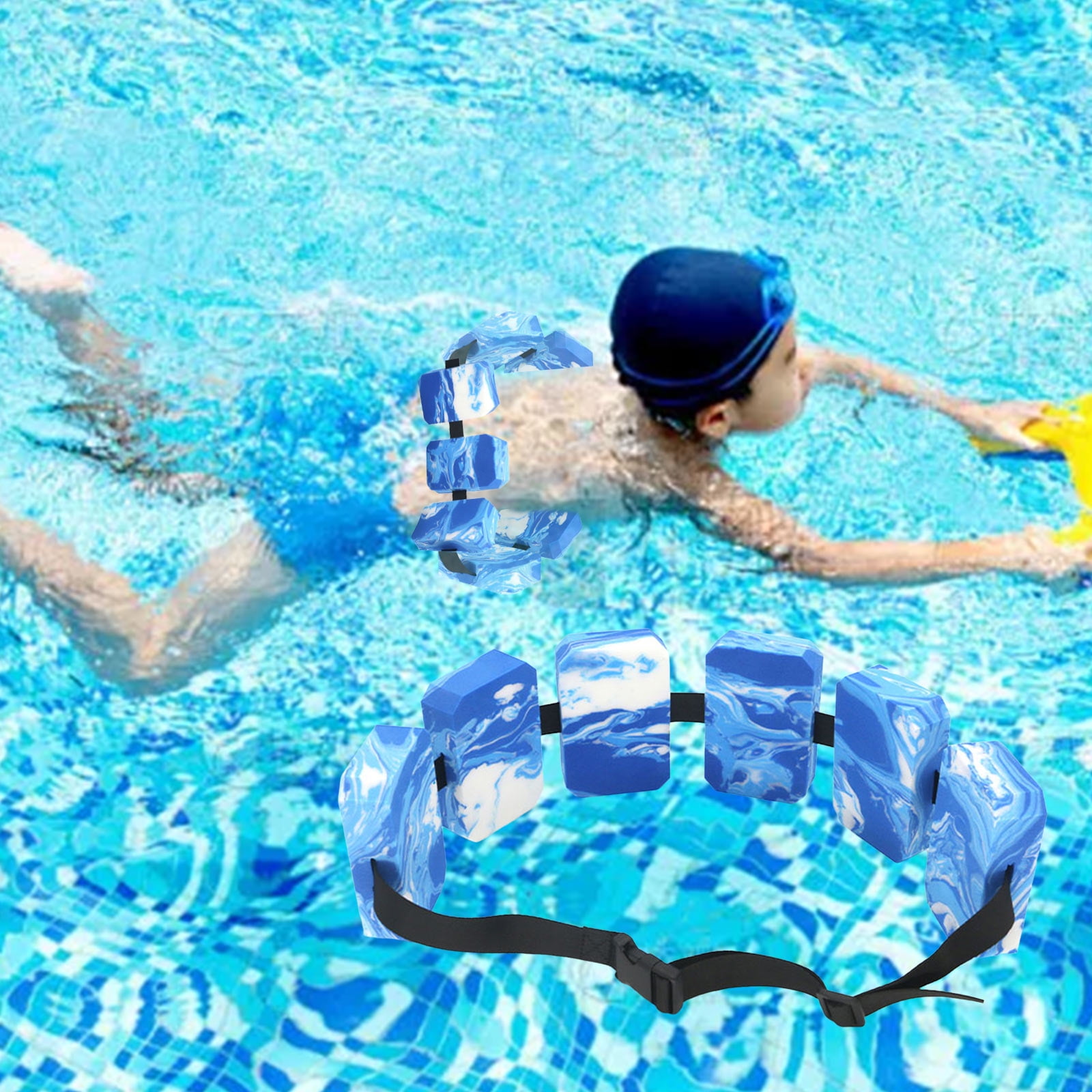 Swim Training Belt,Adjustable Floating Swim Belt with Buoyancy Pads ...