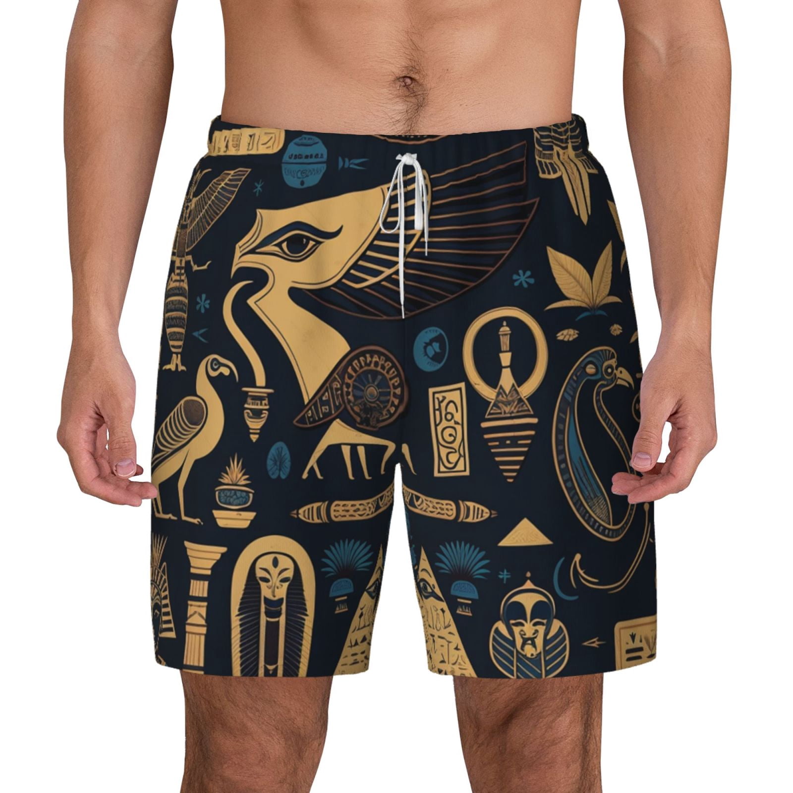 Swim Trunks Board Shorts Beach Swimwear Bathing Suit with Liner ...