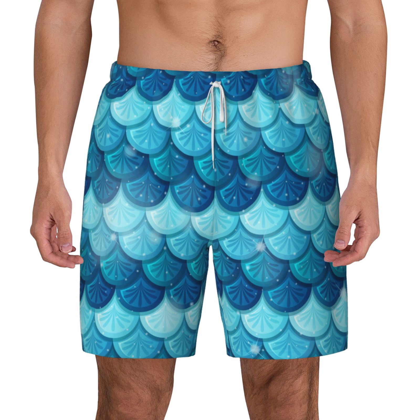 Swim Trunks Board Shorts Beach Swimwear Bathing Suit with Liner ...