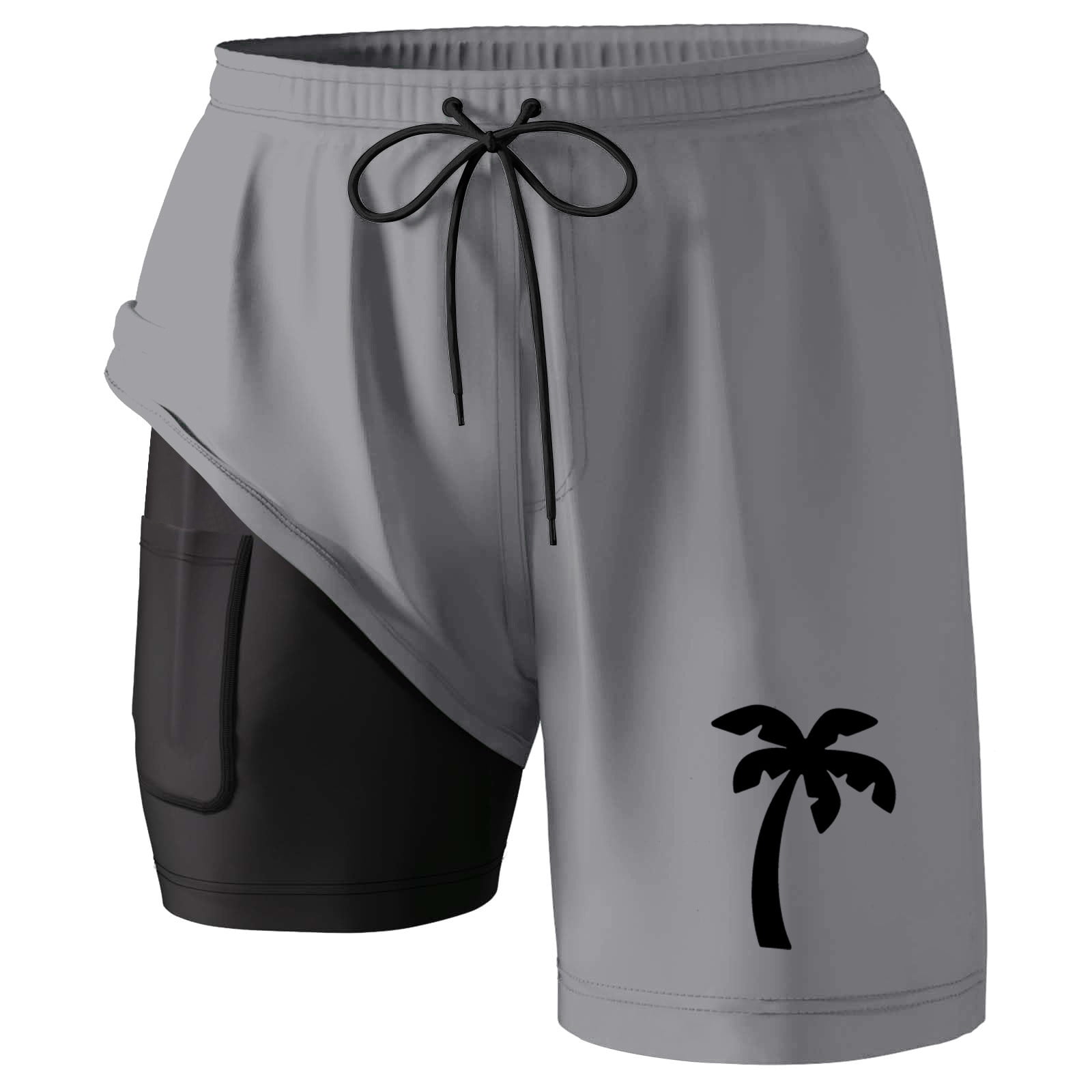 Swim Trunks Men 5 Inch Compression Liner Stretchy Quick Dry Expandable ...