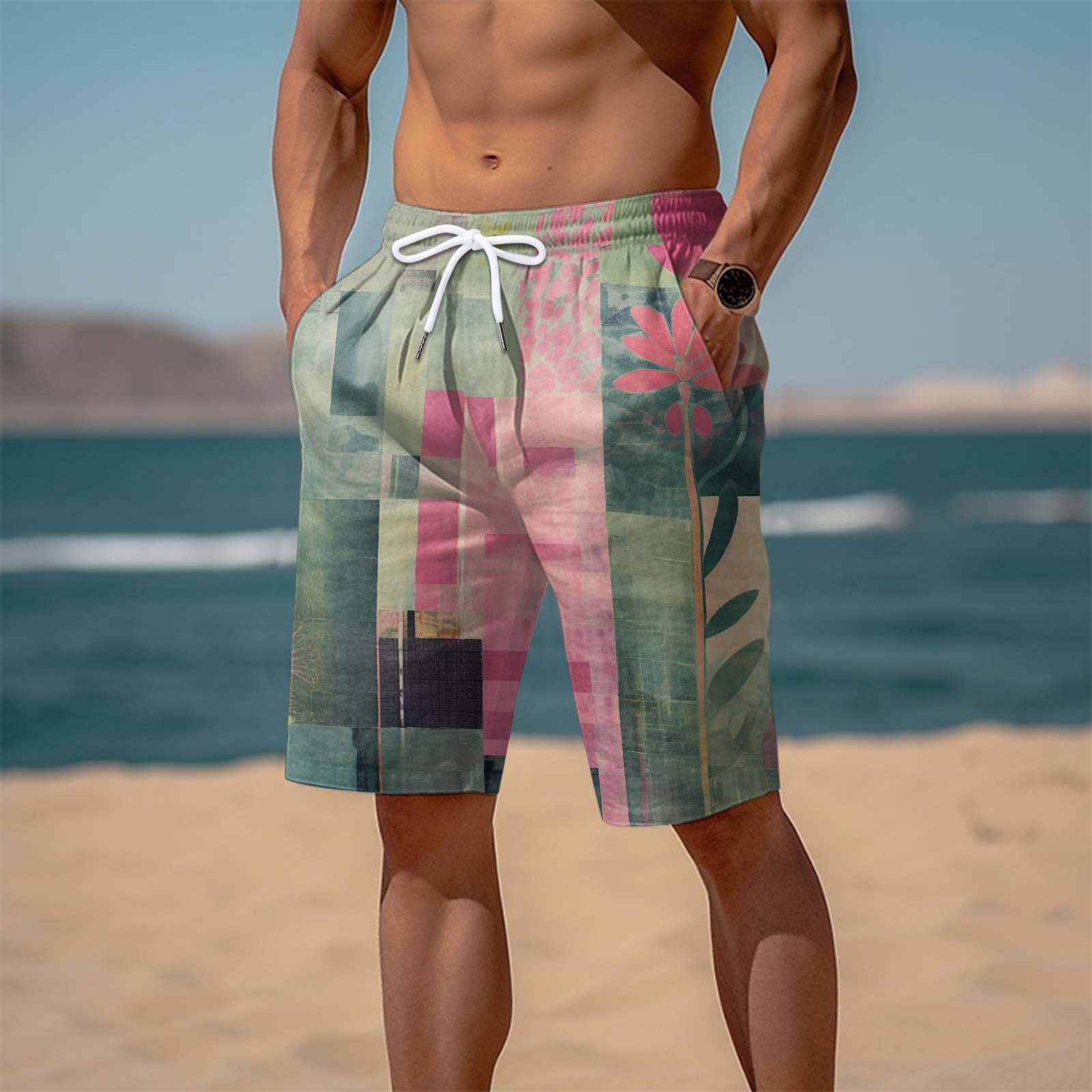 Swim Trunks Men Formprintingfitting Mens Swimwear Workout Shorts Men Stylish Durable Mens