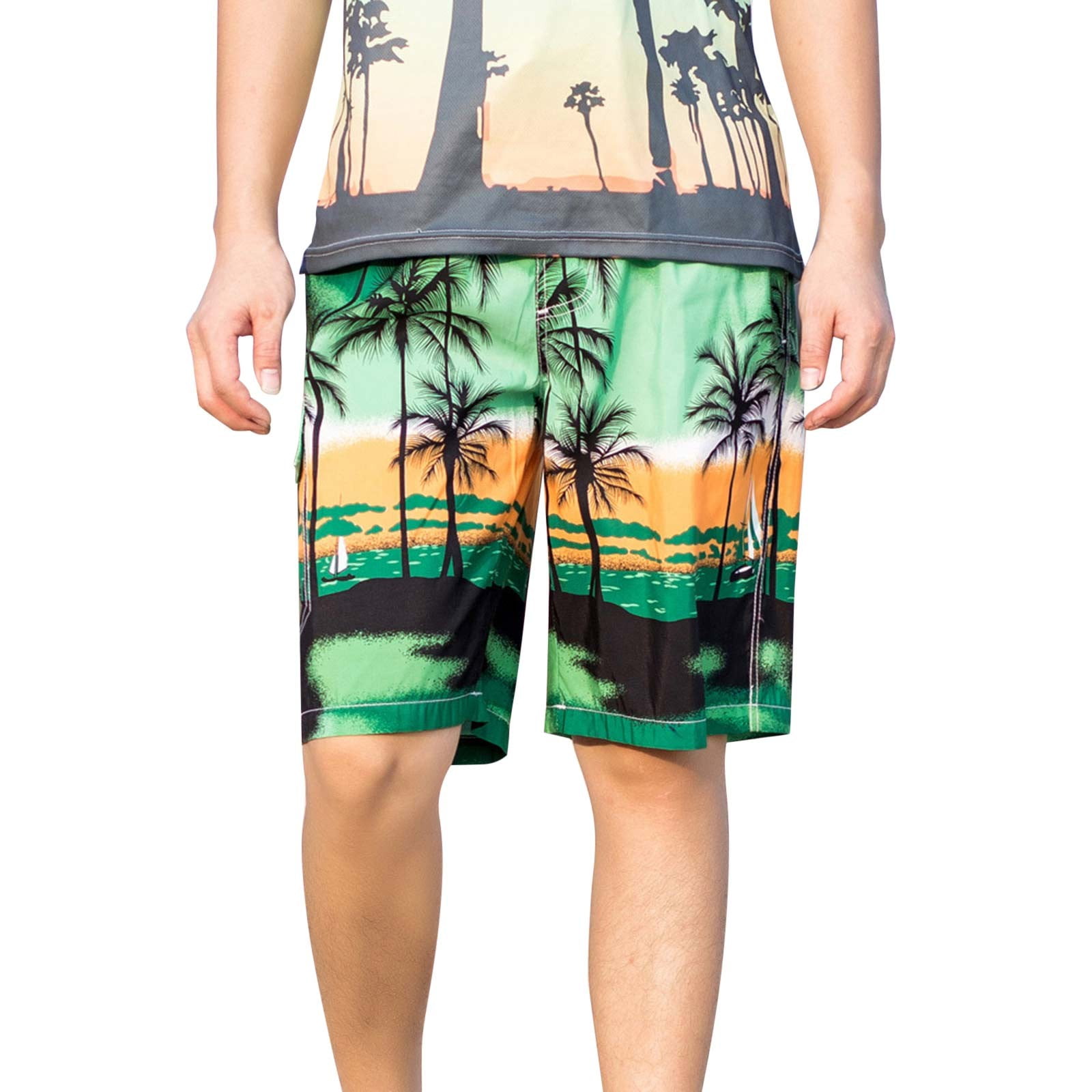 Swim Trunks Mens Summer Fashion Leisure Peach Skin Lace Up Pocket Hot ...