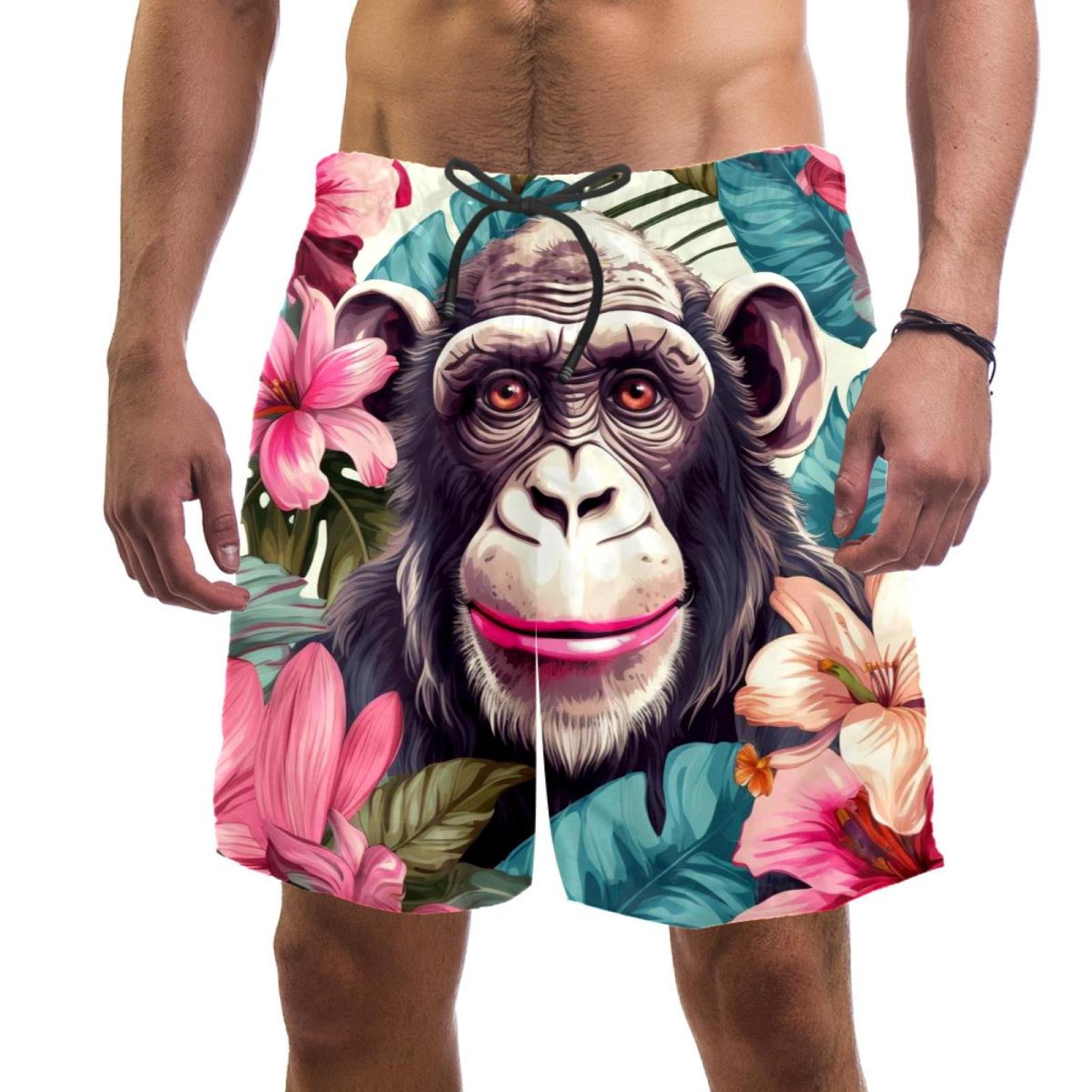 Swim Trunks for Summer Day Monkey Mens Board Shorts Quick Dry Beach ...