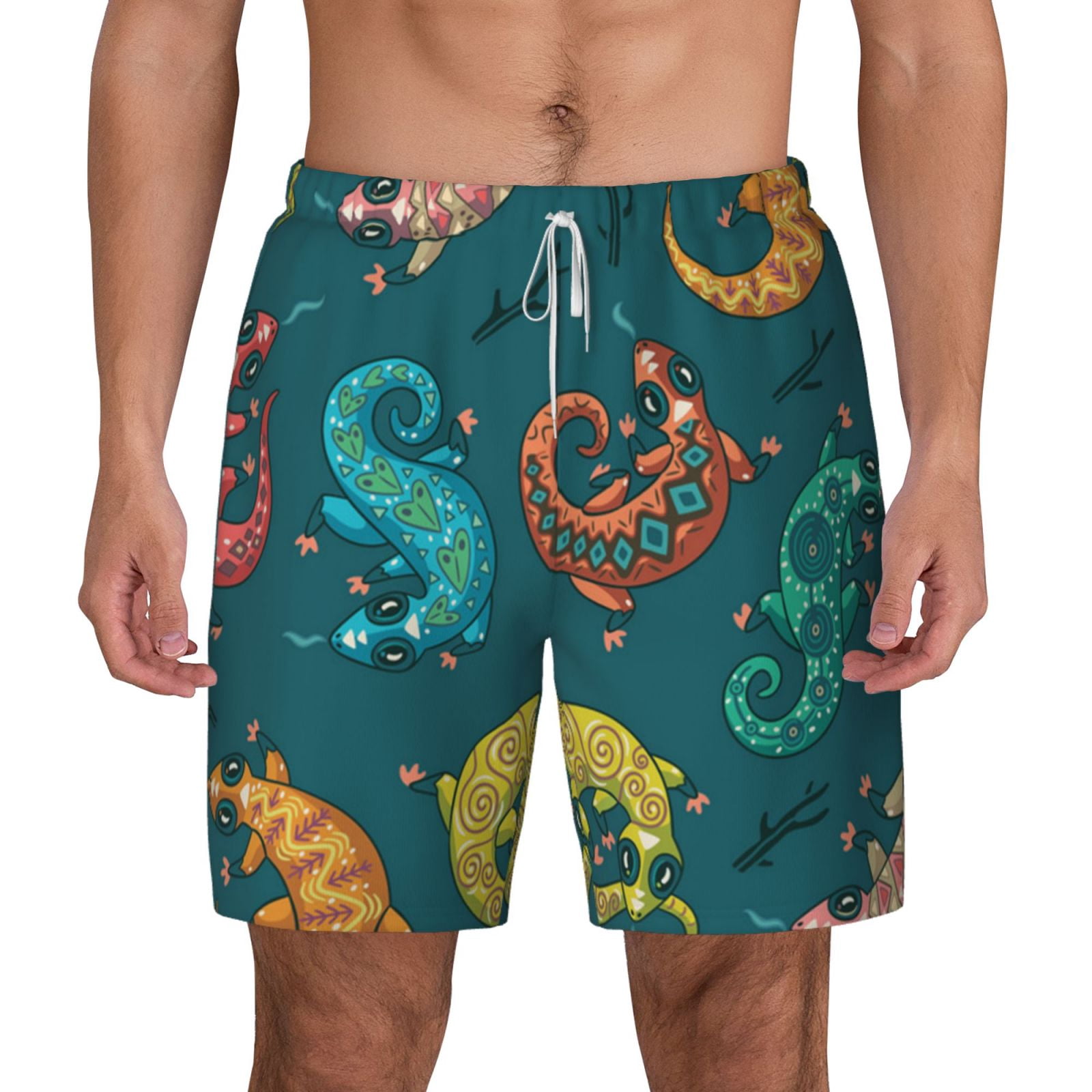 Swim Trunks with Compression Liner Swimming Shorts Bathing Suit ...