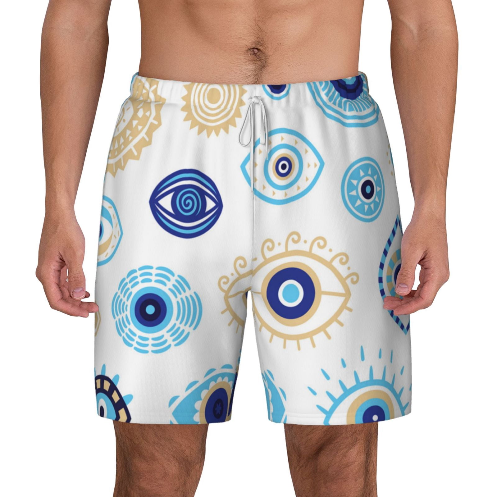 Swim Trunks with Compression Liner Swimming Shorts Bathing Suit Evil ...
