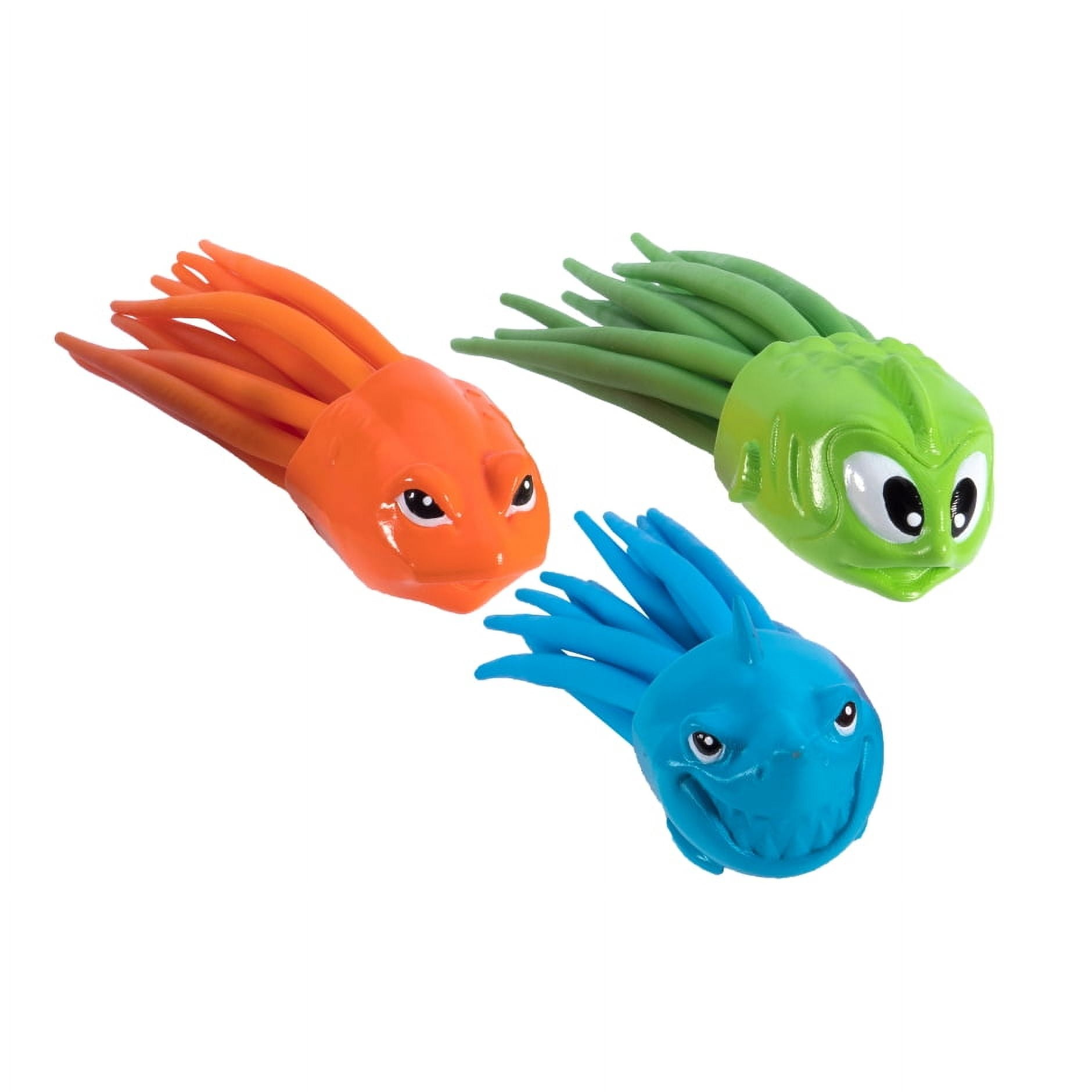 Swim Way Pack of 3 Original Squidivers Children’s Pool Toys 7" - Orange ...