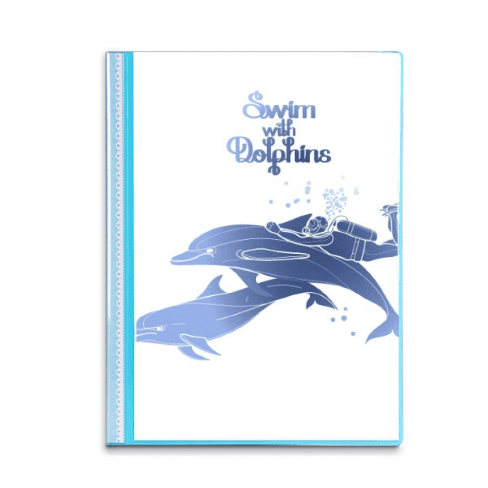Swim With Dolphins Illustrate Book Sheet Protectors Portfolio Binder ...