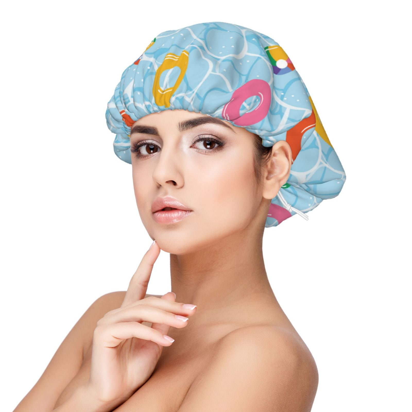 Swim rings floating Silk Bonnet for Sleeping Women Men, Adjustable ...