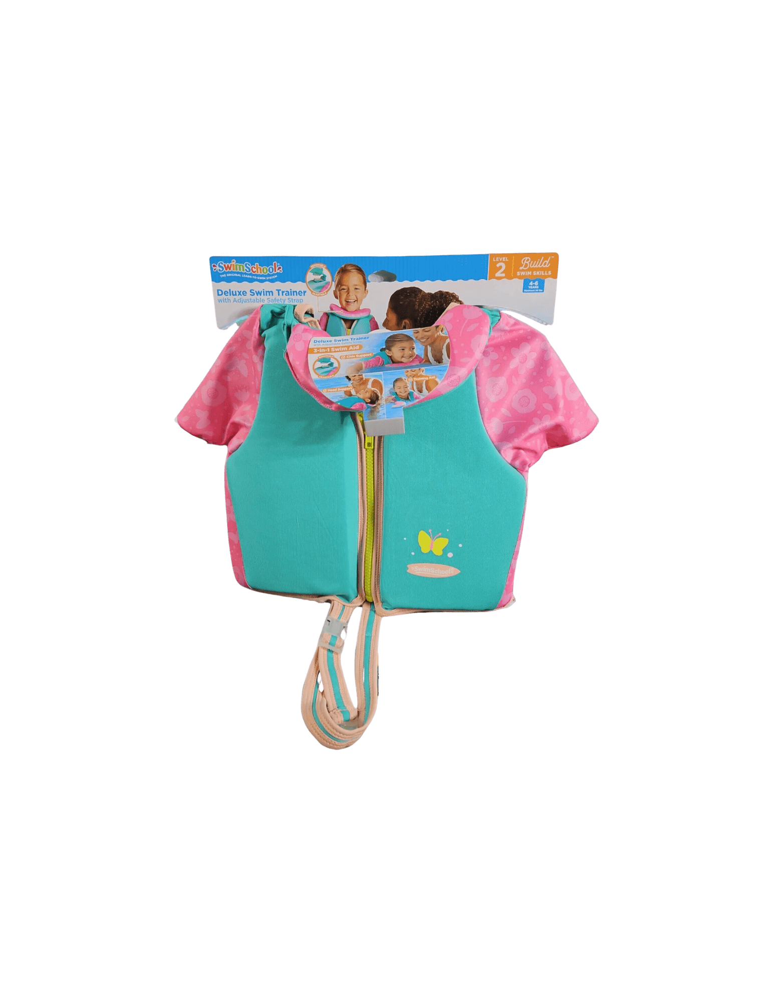 SwimSchool Deluxe Swim Trainer Vest - Level 2 - Up to 50 Lbs - 3 in 1 ...