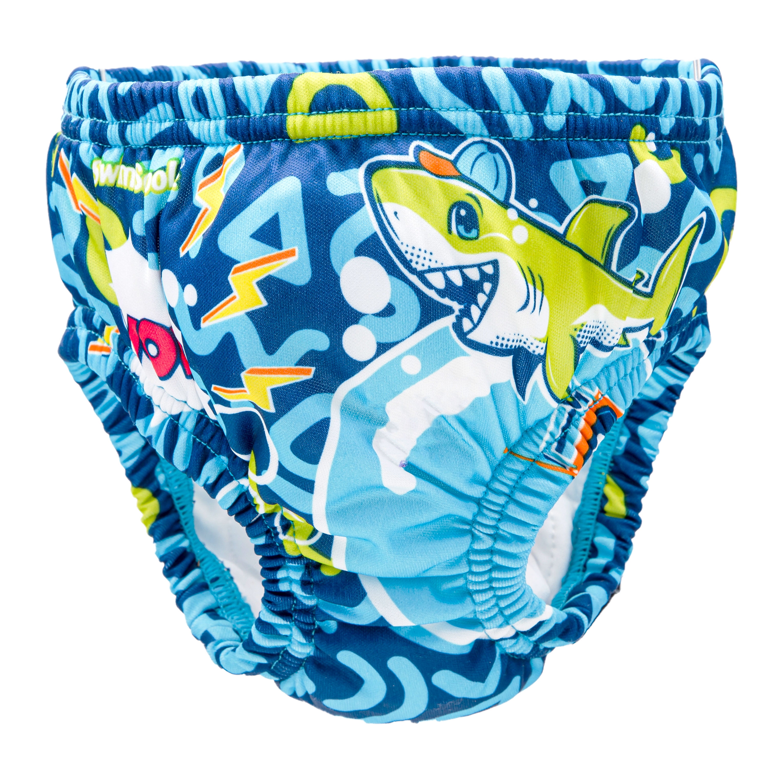 SwimSchool Boys' Pool Baby Washable Swim Diaper, Blue Shark and Octopus ...