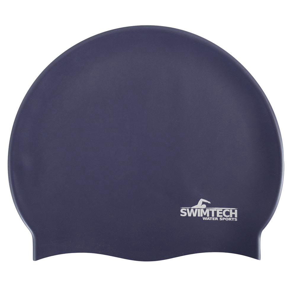 SwimTech Silicone Swimming Swim Cap Pool Water Hair Protection Adult ...