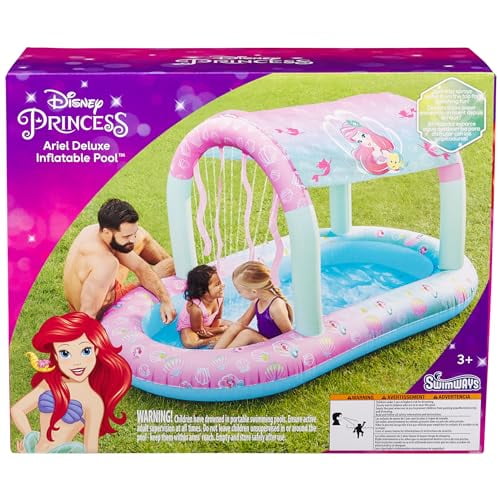 SwimWays Disney Princess Ariel Water Castle Deluxe Inflatable Above ...