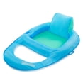 SwimWays Spring Float Recliner Pool Lounger, Hyper-Flate Valve, Blue ...