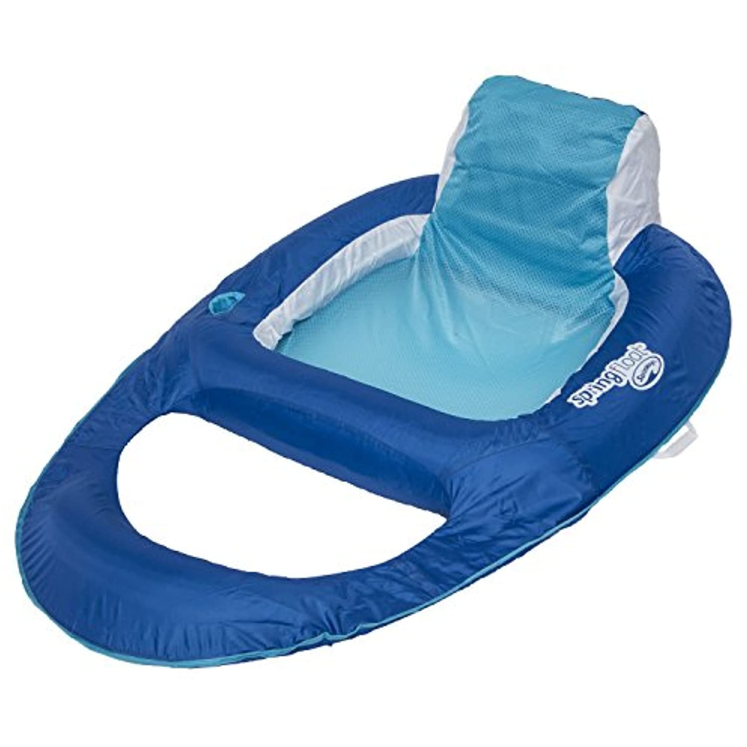 SwimWays Spring Float Recliner, Blue & Cyan - Walmart.com