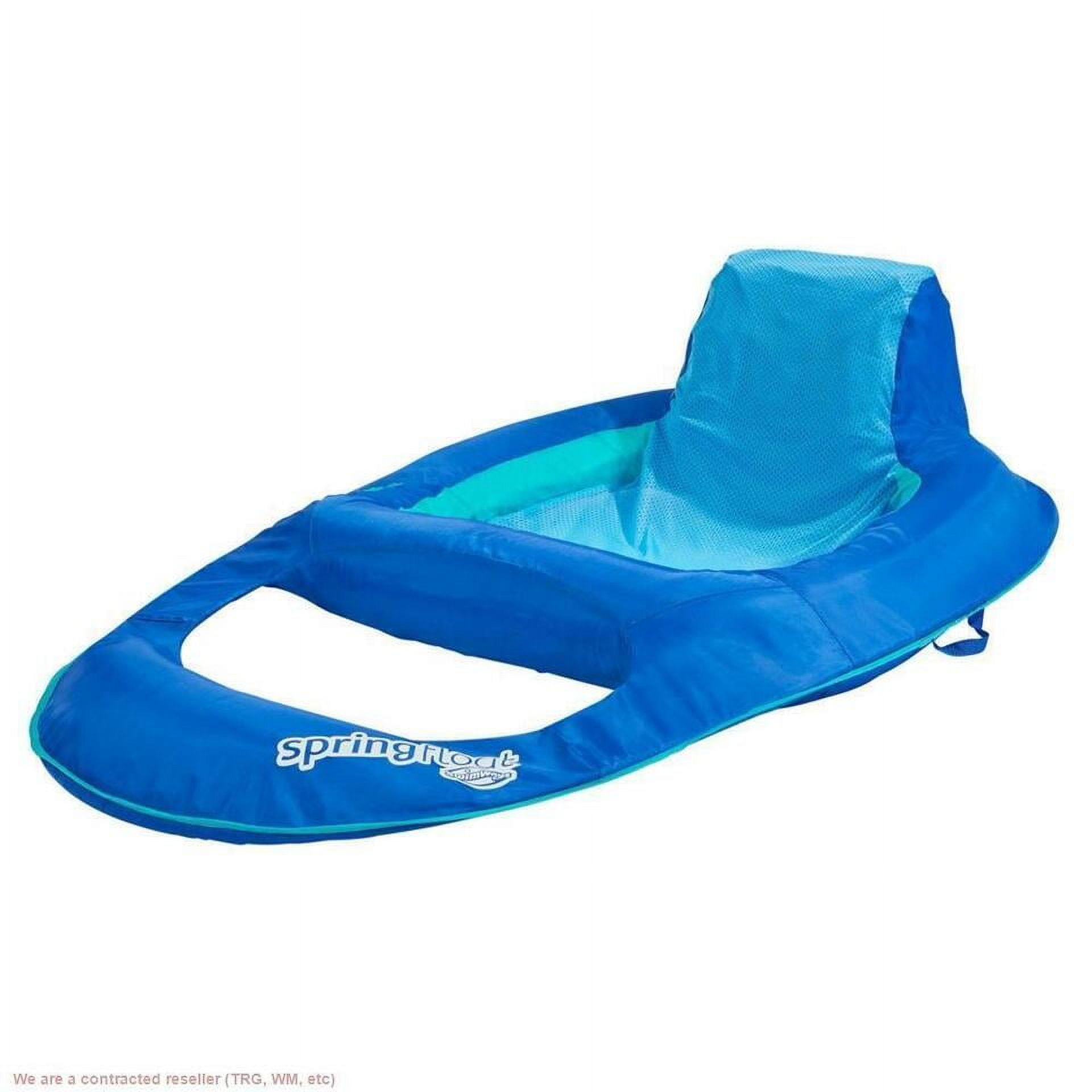 SwimWays Spring Float Recliner Swim Lounger for Pool or Lake with Hyper ...