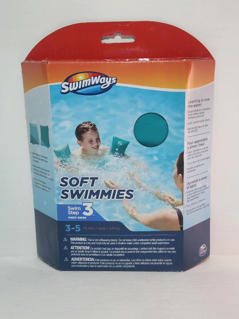 SwimWays Swim Step 3, Teal Green Kids Floaters - Soft Fabric Arm ...