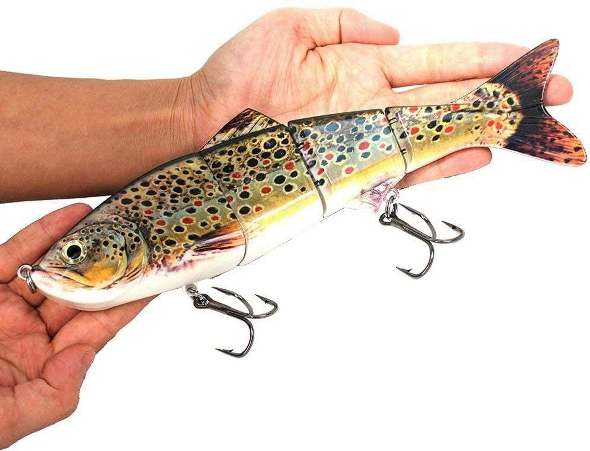 Swimbaits for Bass Lifelike 4 Segment Big Giant Sinking Fishing Bass ...