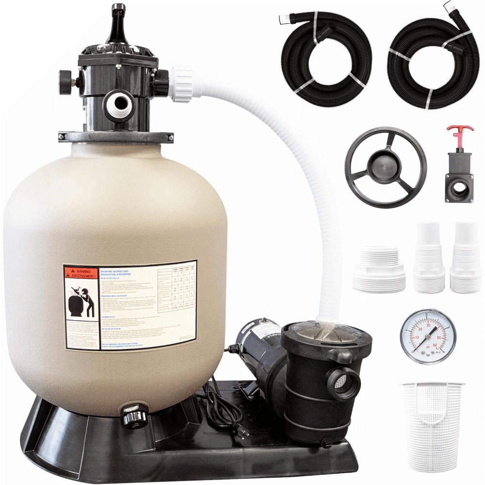 Swimline 19" HydroTools Sand Filter System with Dual Speed Pump, 1 HP ...