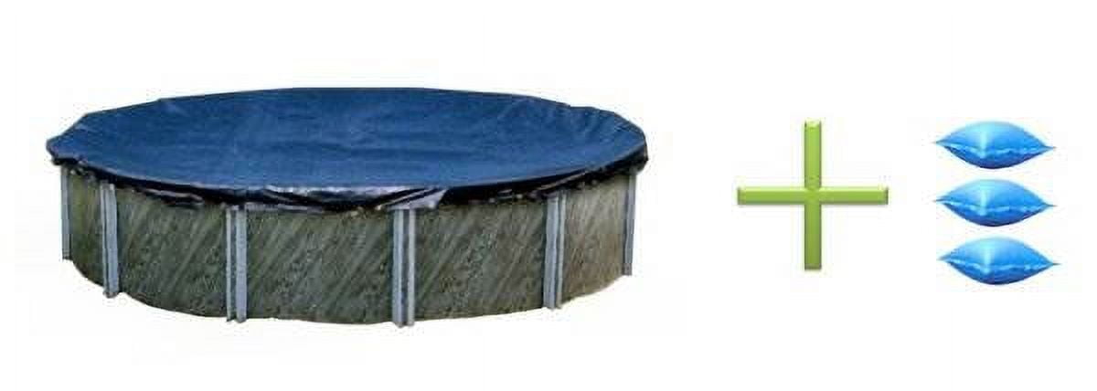 Swimline Above Ground Pool Cover 30 Ft Round + 3) 4x4 Air Closure ...