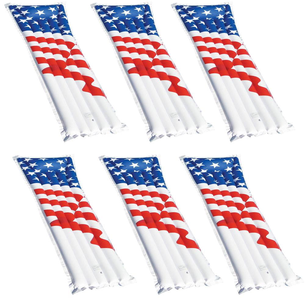 Swimline 72" Inflatable American Flag Swimming Pool and Lake Float Raft ...