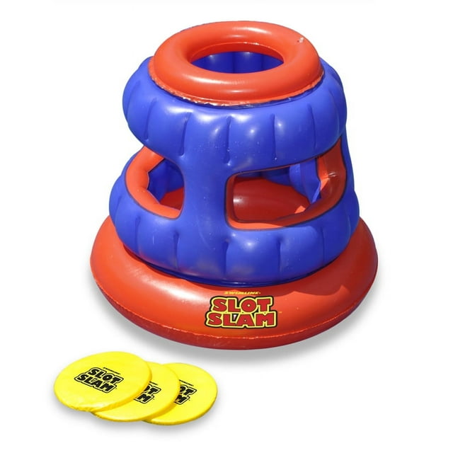 Swimline 90286 Slot Slam Disc Toss Inflatable Floating Swimming Pool ...