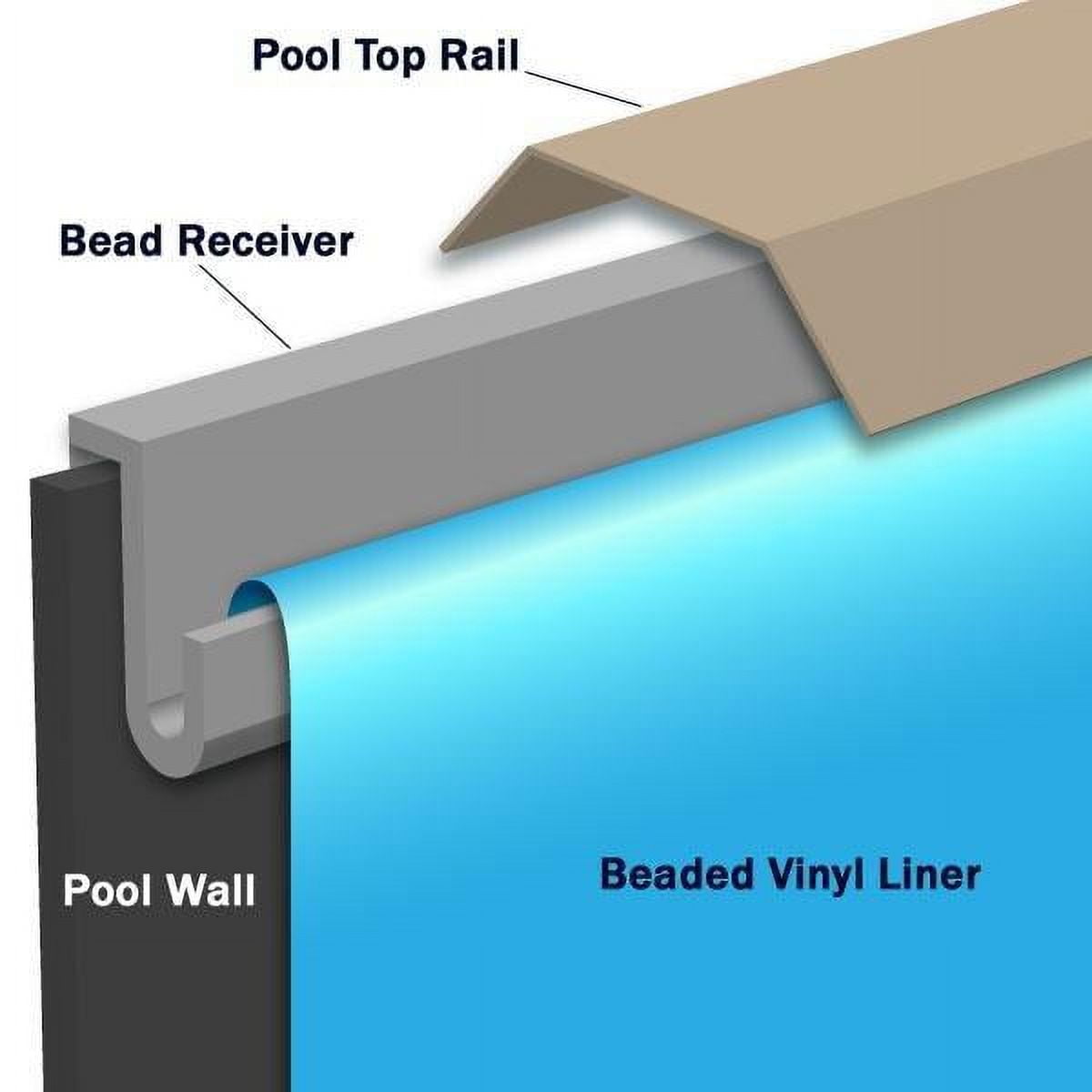 Swimline Beaded 16' Round Boulder Swirl 48 in. Depth Above Ground Pool ...