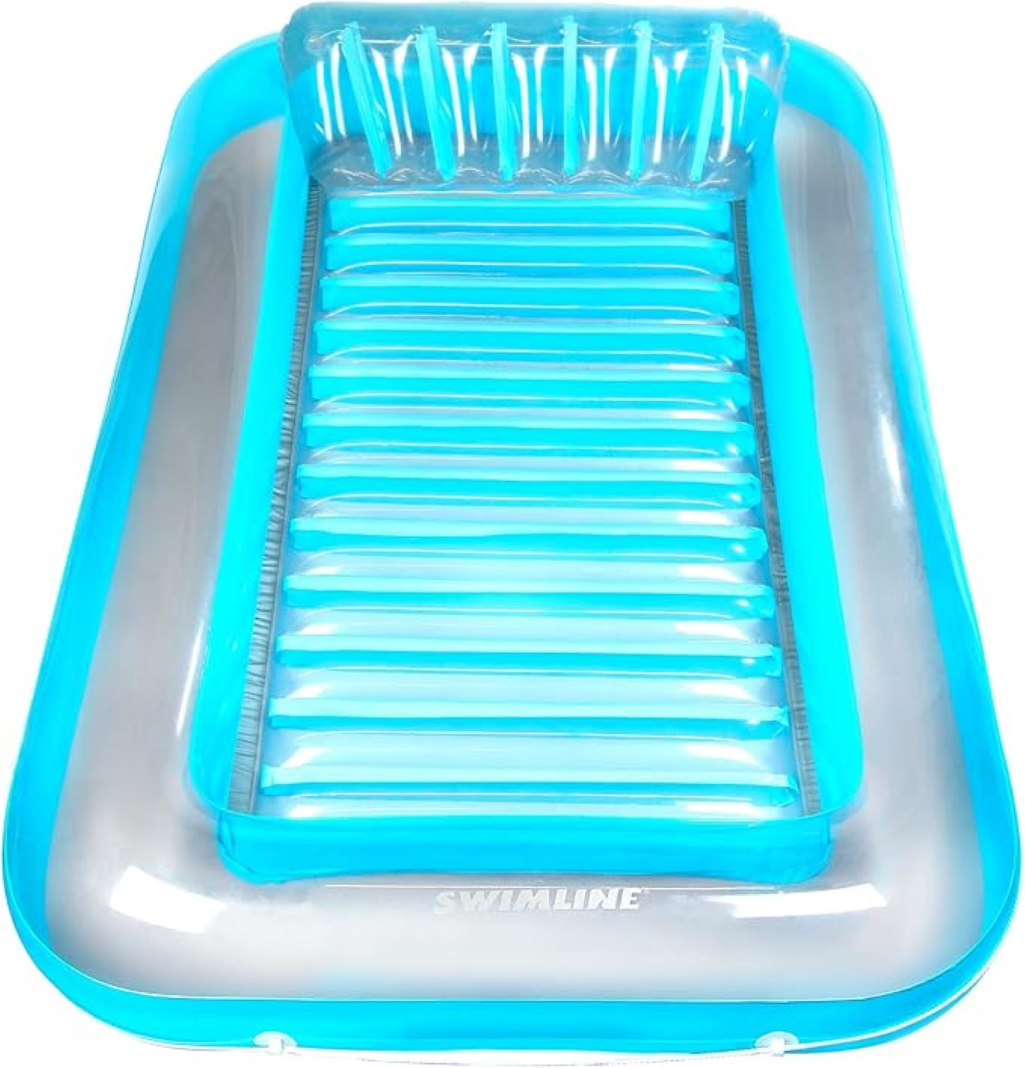 Swimline Blue Inflatable Swimming Pool Suntan Lounger with Pillow 70 ...