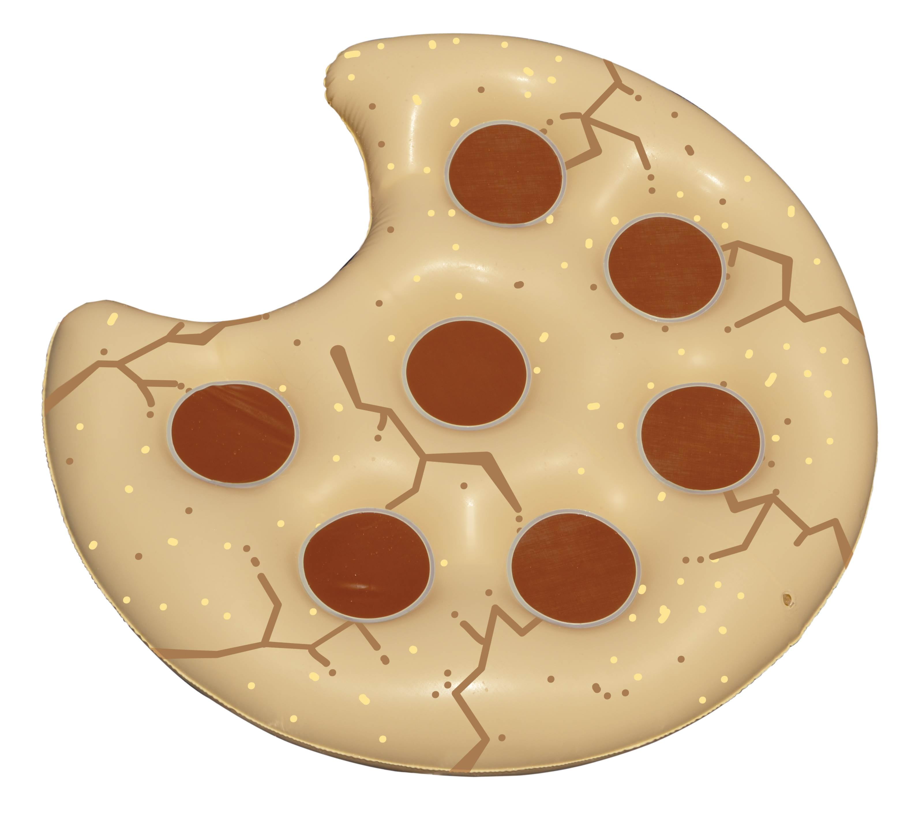 Swimline Chocolate Chip Cookie Inflatable Swimming Pool Water Raft ...