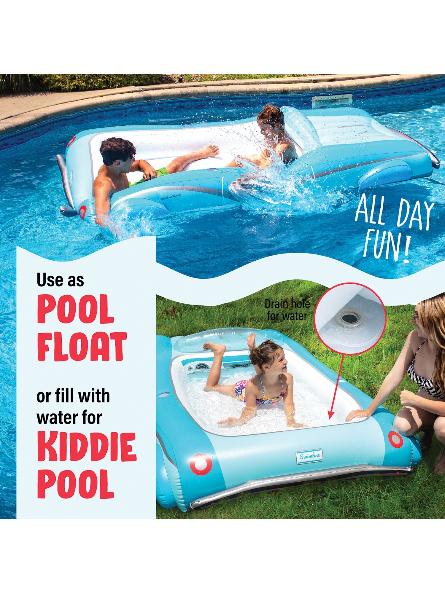 Swimline Vinyl Inflatable Sea-Saw Rocker Pool Float, Yellow - Walmart.com