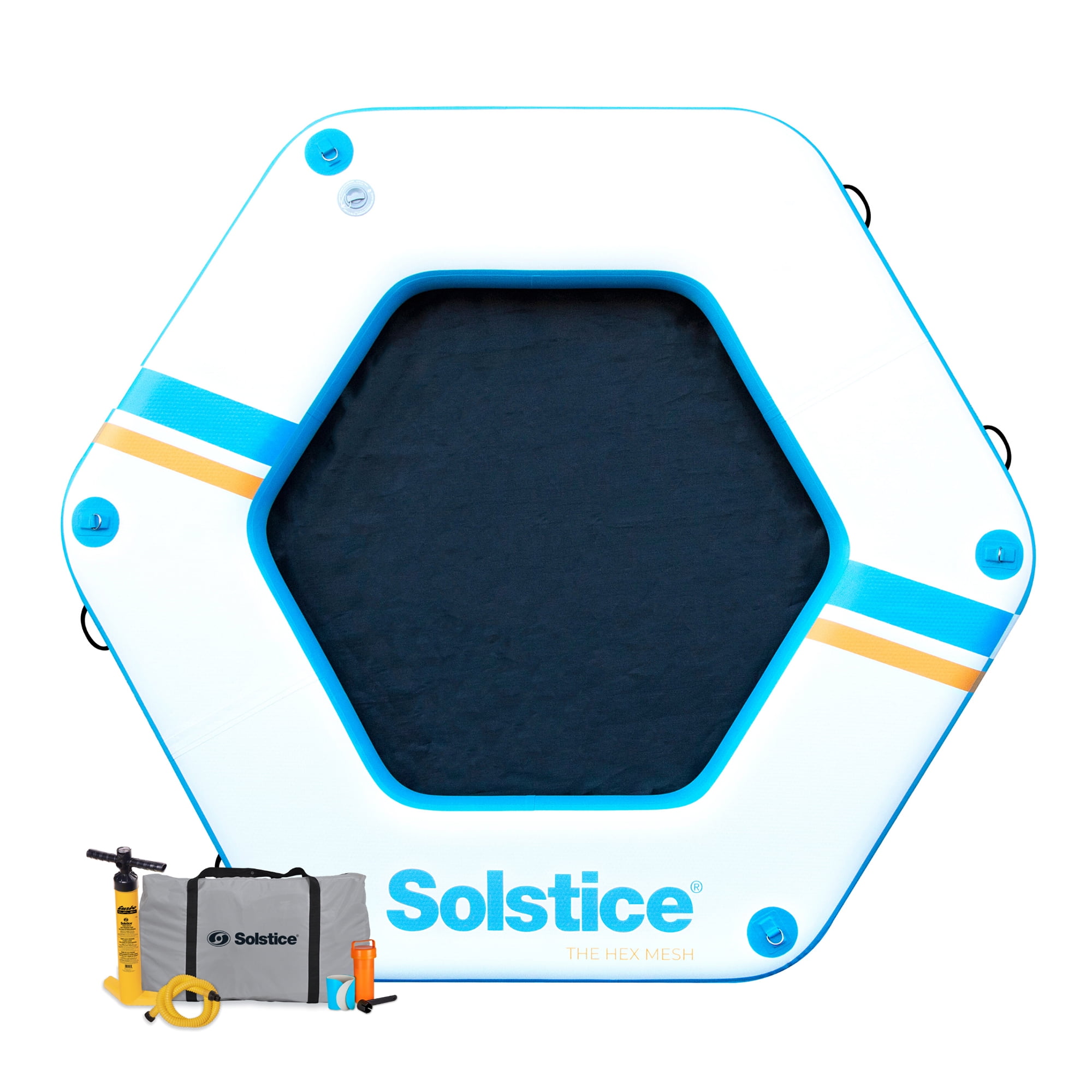 Solstice Dock Mesh Swim Lounge Unisex Lake Float, Inflatable, 8 inches ...
