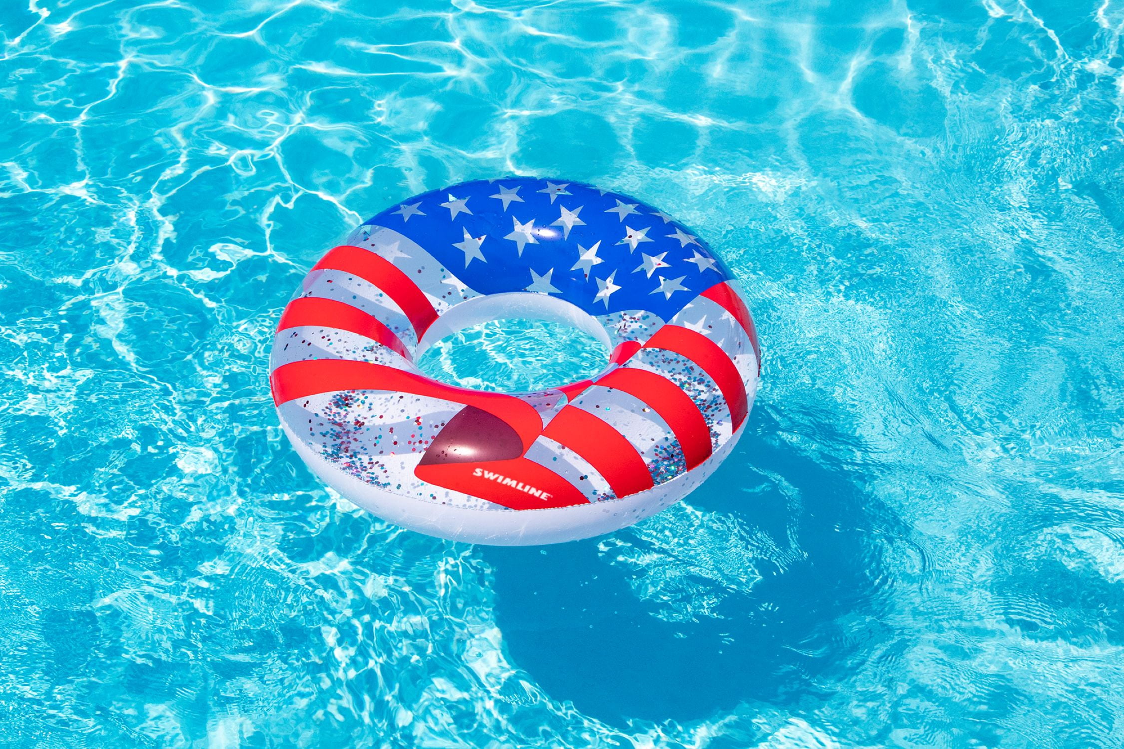 Swimline Inflatable Americana Glitter Swimming Pool Ring - 30 ...